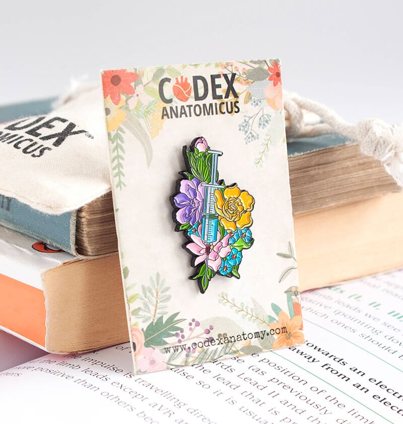 Syringe enamel pin - Medical Gift - Codex Anatomicus