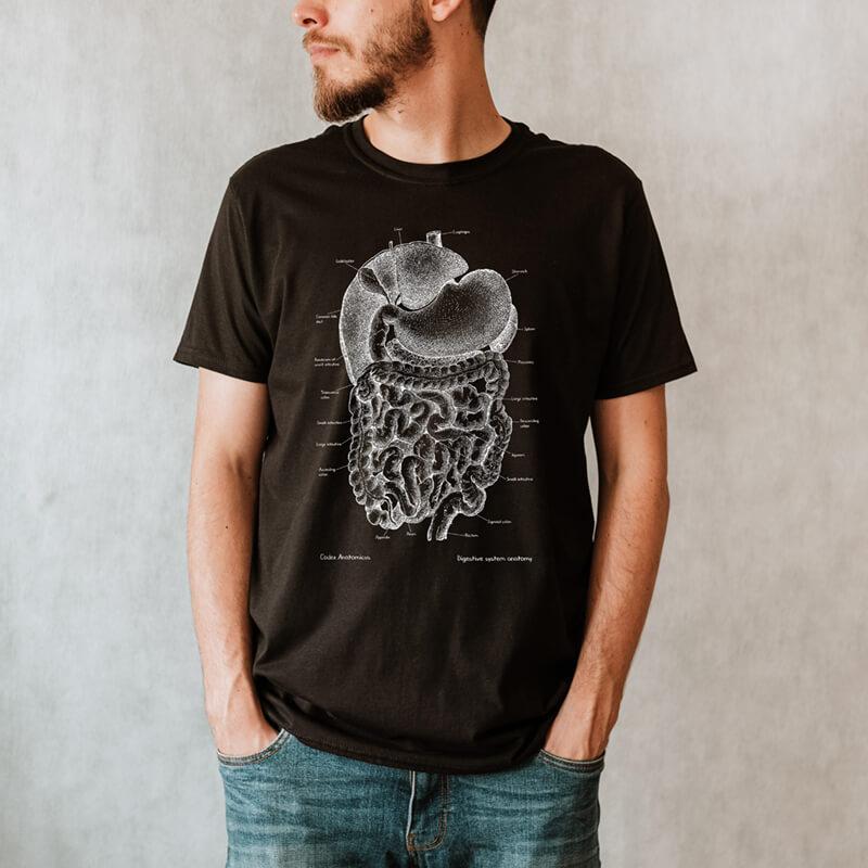 Digestive System T-Shirt - Chalkboard - Codex Anatomicus
