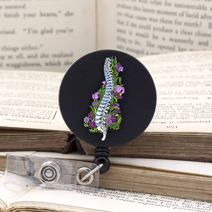 Spine badge reel - Medical Gift - Codex Anatomicus