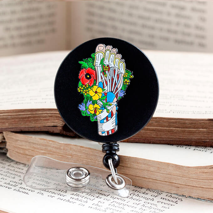 Foot badge reel - Medical Gift - Codex Anatomicus