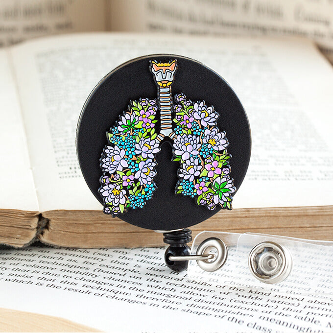 Lungs badge reel - Medical Gift - Codex Anatomicus