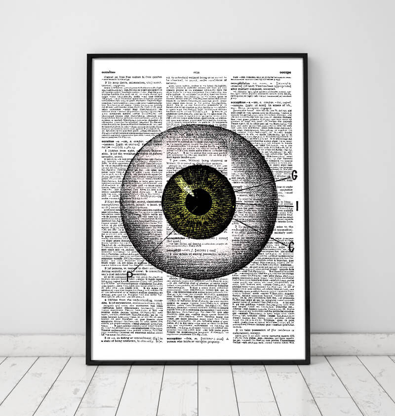 Eye anatomy dictionary art print – Codex Anatomicus