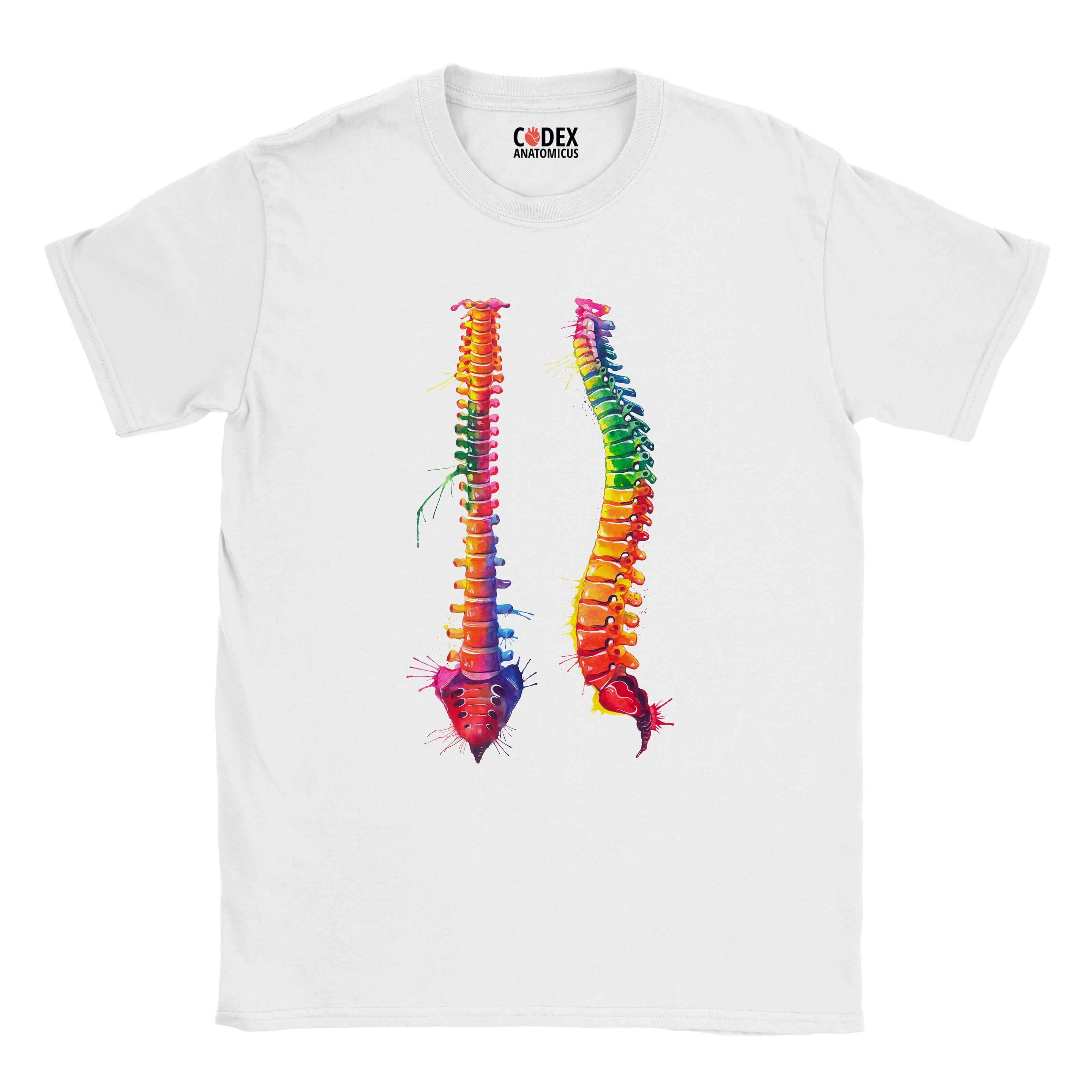 Spine Anatomy T-Shirt - Watercolor - Codex Anatomicus