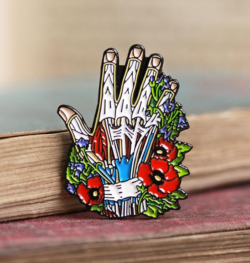 Anatomical hand enamel pin - Medical Gift - Codex Anatomicus