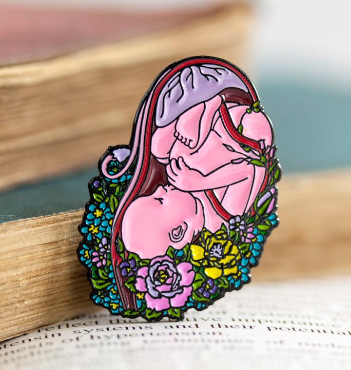 Anatomical uterus enamel pin - Medical Gift - Codex Anatomicus