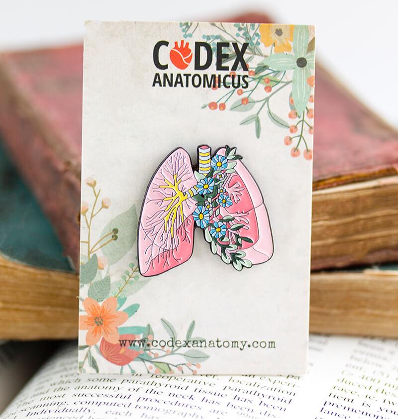 Anatomical lungs enamel pin - Codex Anatomicus